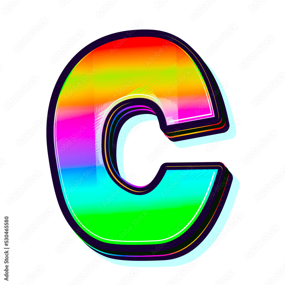 Jungle King alphabet rainbow font colorful alphabet ,c. design for display, brand design ...