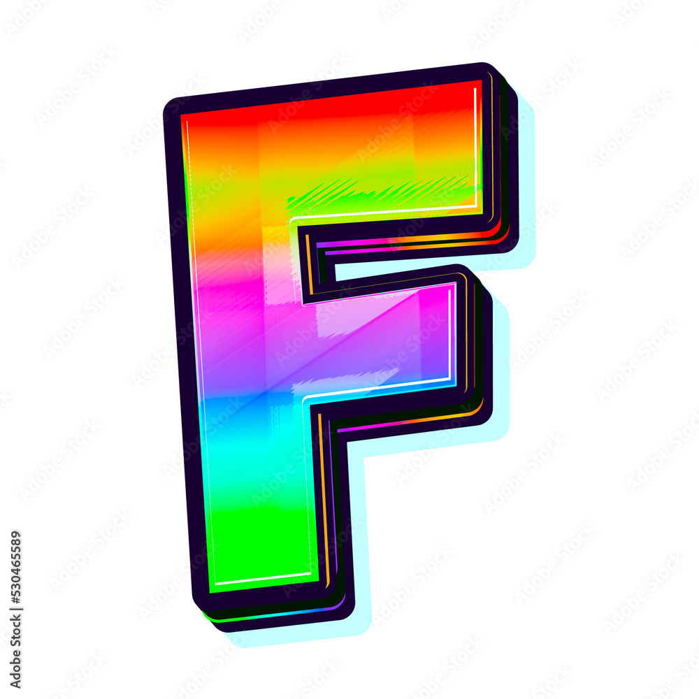 Jungle King alphabet rainbow font colorful alphabet ,f. design for ...