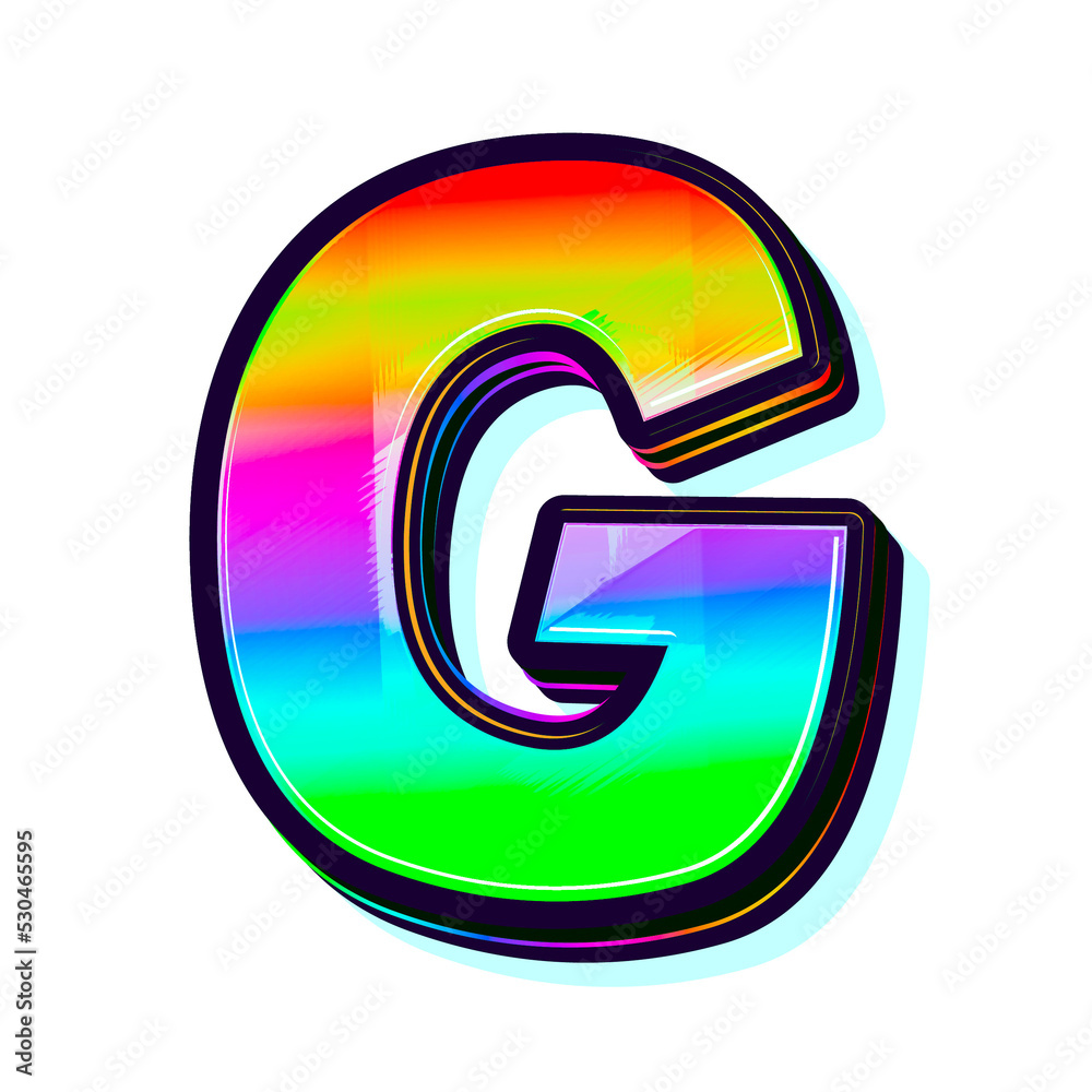 Jungle King alphabet rainbow font colorful alphabet ,g. design for ...