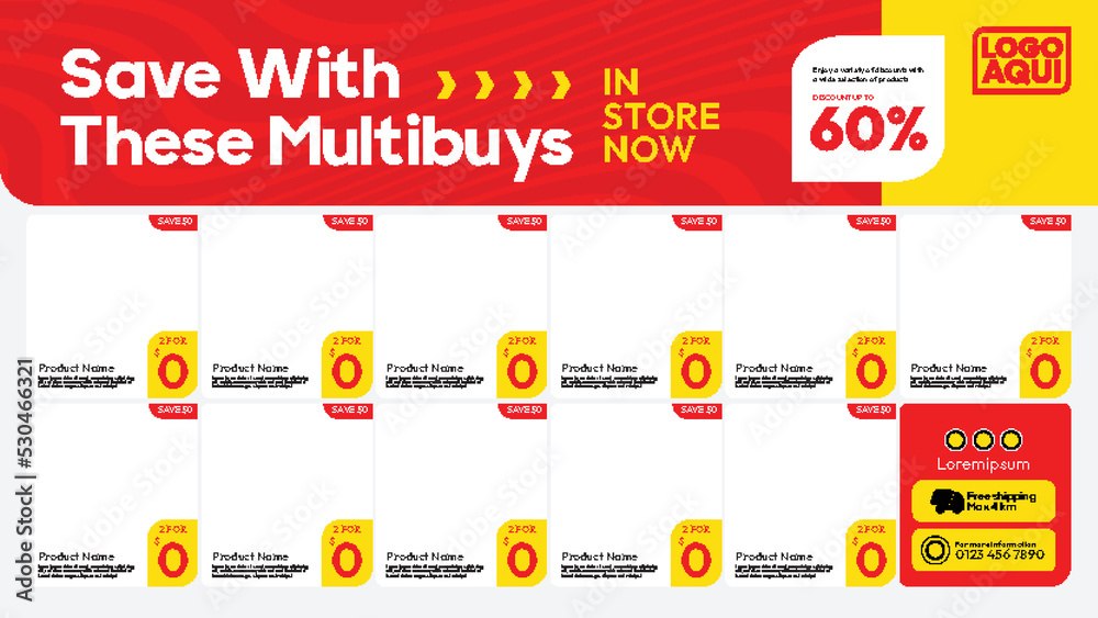 simple modern layout banner for supermarket product catalog Stock ...