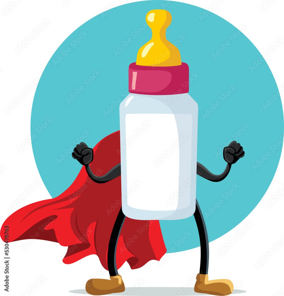 Super Fortified Bottle of Formula Milk Vector Cartoon Illustration ...