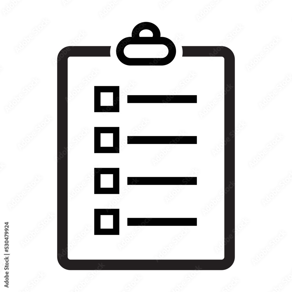 Checklist. Hand holding pen and hand holding clipboard with check list and check marks. Marking ...