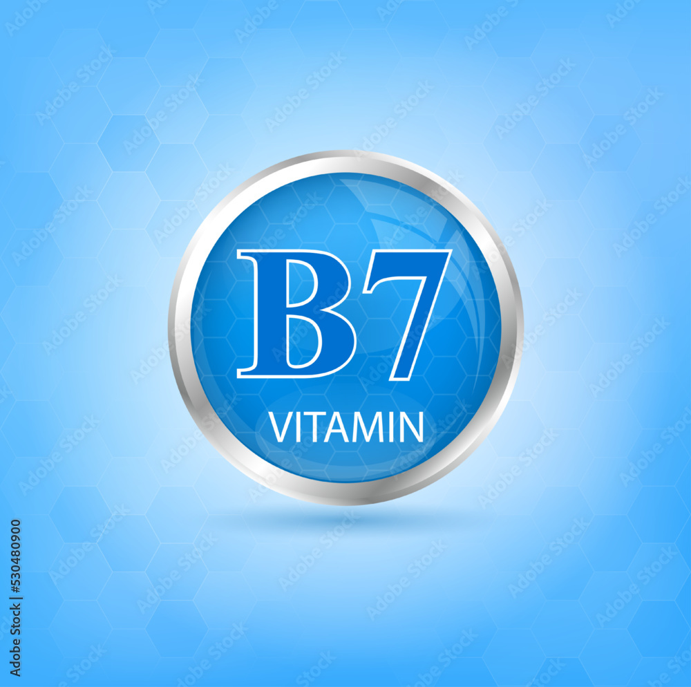 Vitamin B2 icon structure blue substance. 3D Vector Illustration ...