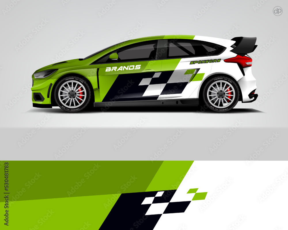 Car decal design vector. Graphic abstract stripe racing background kit ...