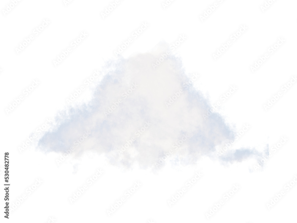 3d render white clouds isolate on transparent background. white smoke ...