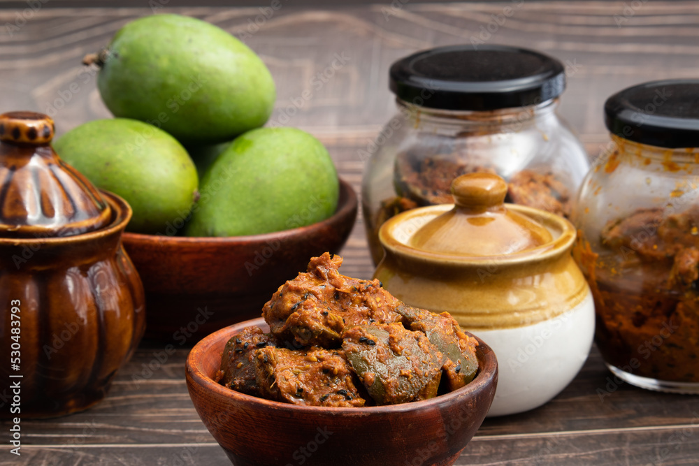 Mango Pickle Also Called Aam Ka Achar, Organic Dry Kachi Keri Achaar ...
