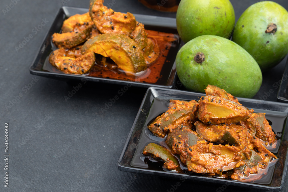 Fotka „Mango Pickle Also Called Aam Ka Achar, Organic Dry Kachi Keri ...