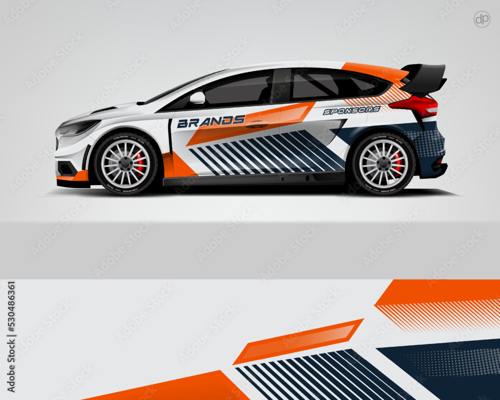 Car decal design vector. Graphic abstract stripe racing background kit ...