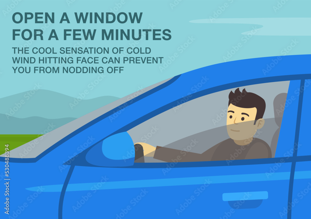 Safe driving tips and traffic regulation rules. How to stay awake when ...