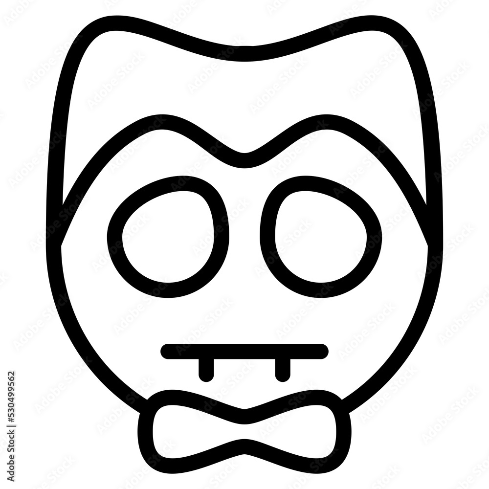 Vampire icon with outline style. Suitable for website design, logo, app ...