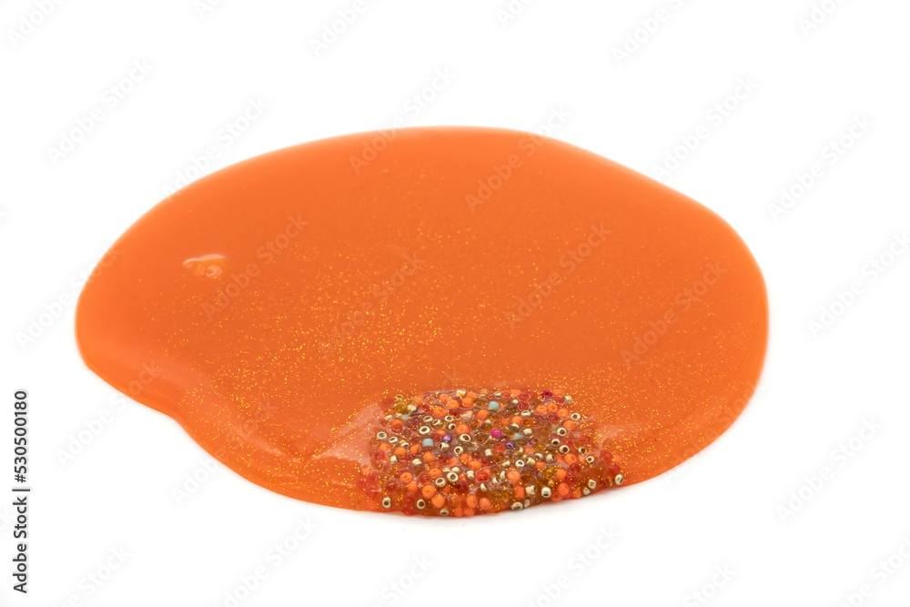 Practical joke splash, funny toy and slime splatter concept with a neon ...