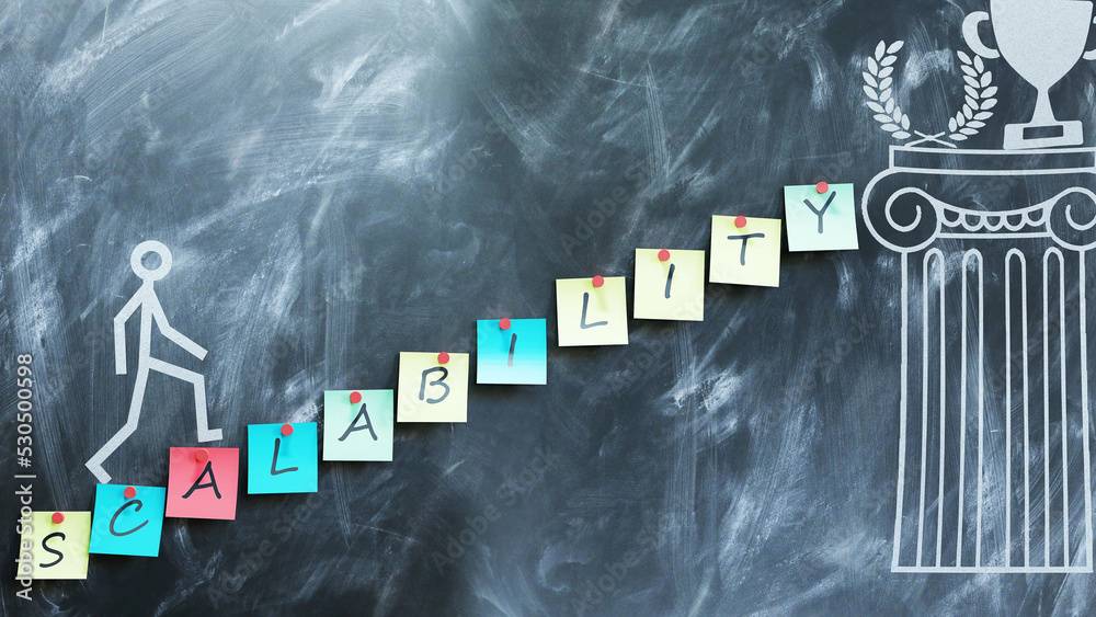 Scalability make steps to success, wealth and prosperity in personal ...