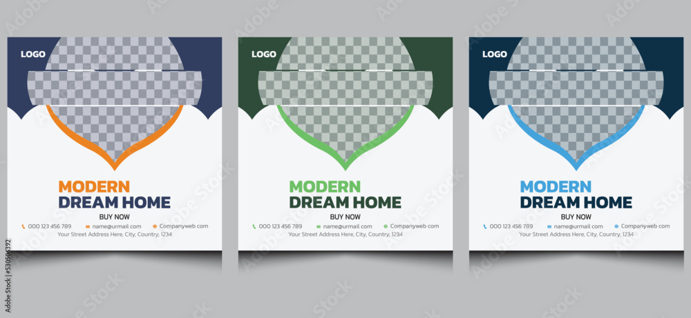 Simple clean elegant creative corporate square ads advertising company ...