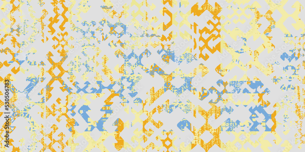 Seamless pattern in patchwork style. Embroidered print for carpet ...