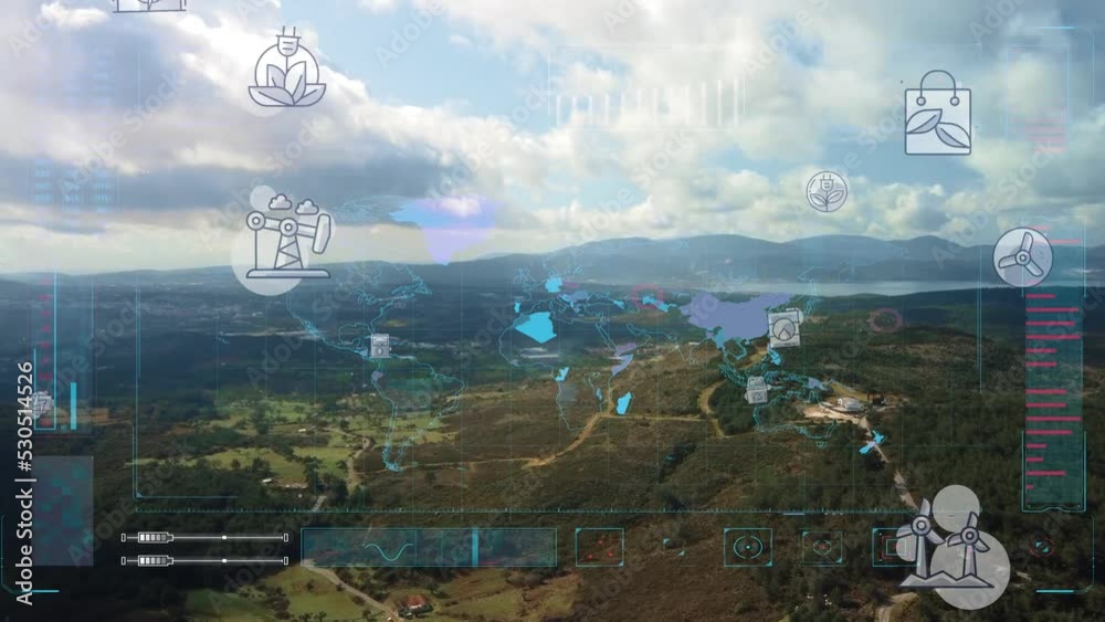 Sustainable society concept. Environmental technology. Sustainable ...