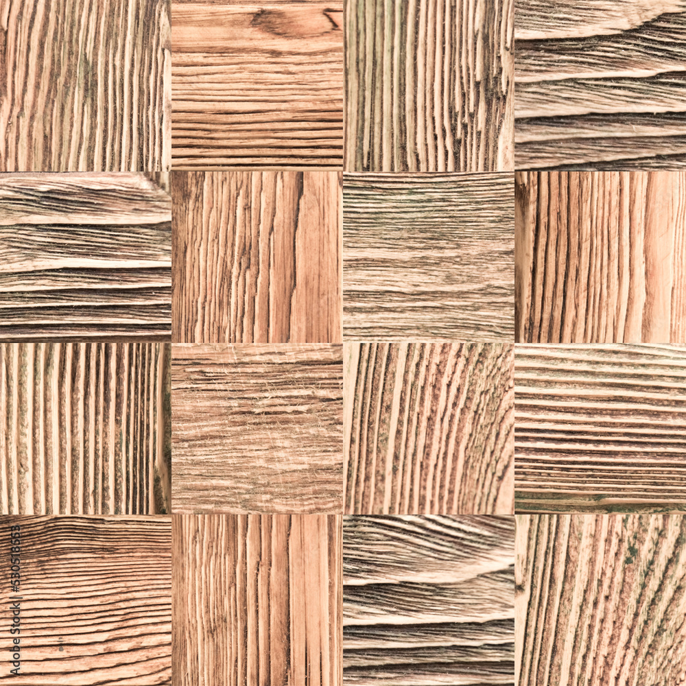 Texture from wooden tiles. Natural wood background. Old wood tile ...