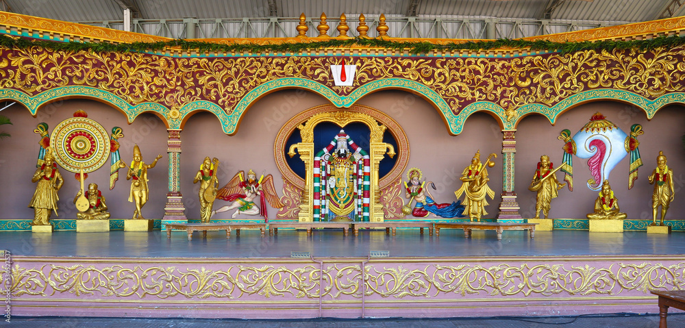 Image of God Balaji in the temple complex of Tirumala, Tirupati, India ...