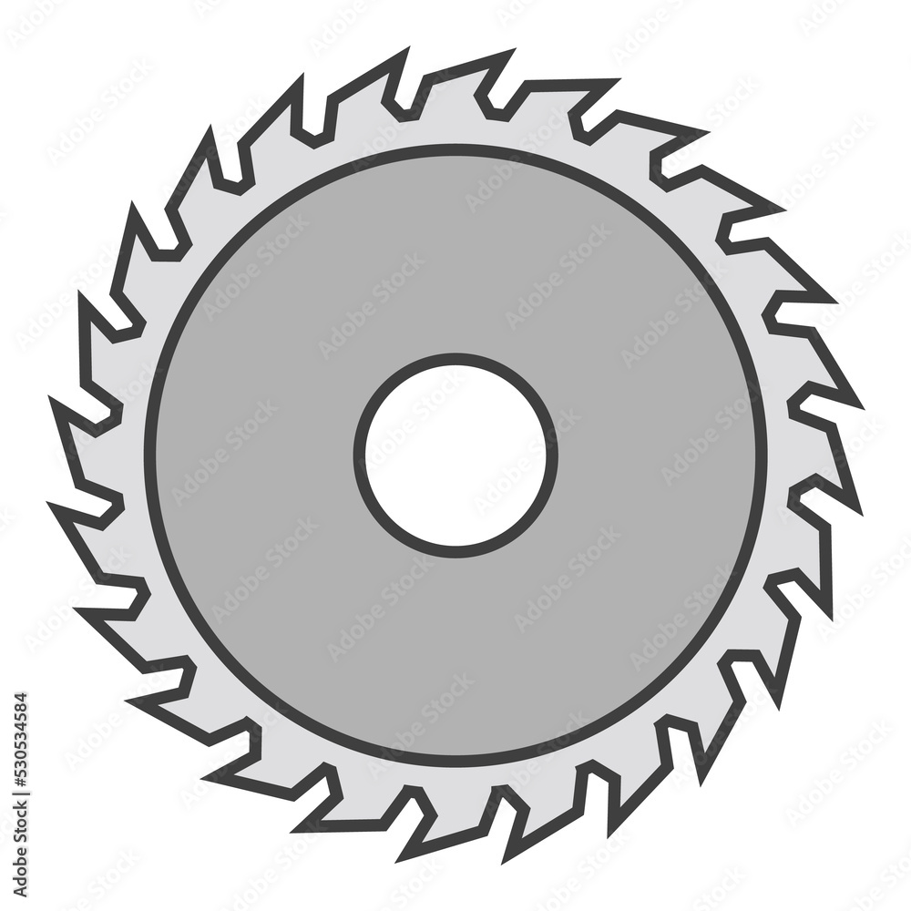 Icono circular saw. Silueta de disco de sierra circular aislada Stock ...