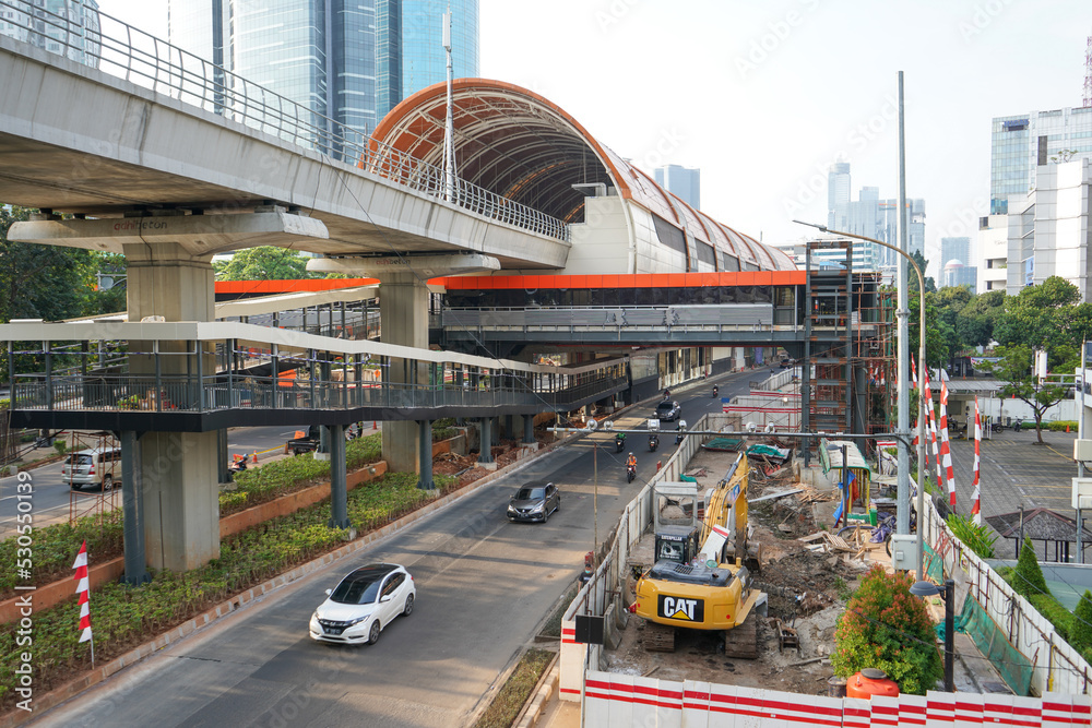 Jakarta - June, 2022 : The situation on Jalan Rasuna Said in South ...