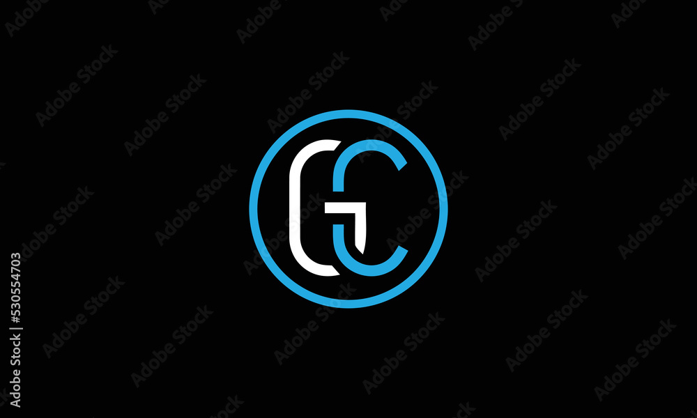 GC logo design template vector illustration Stock Vector | Adobe Stock