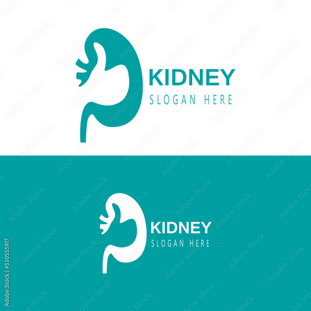 simple kidney logo design vector illustration. kidney care Urology logo ...