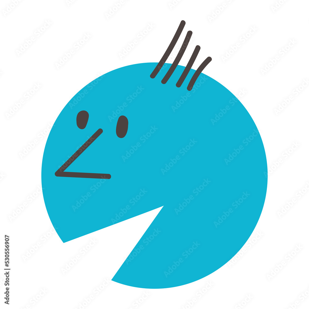 Funny talking head-round for making dialogues. Cartoon illustration ...