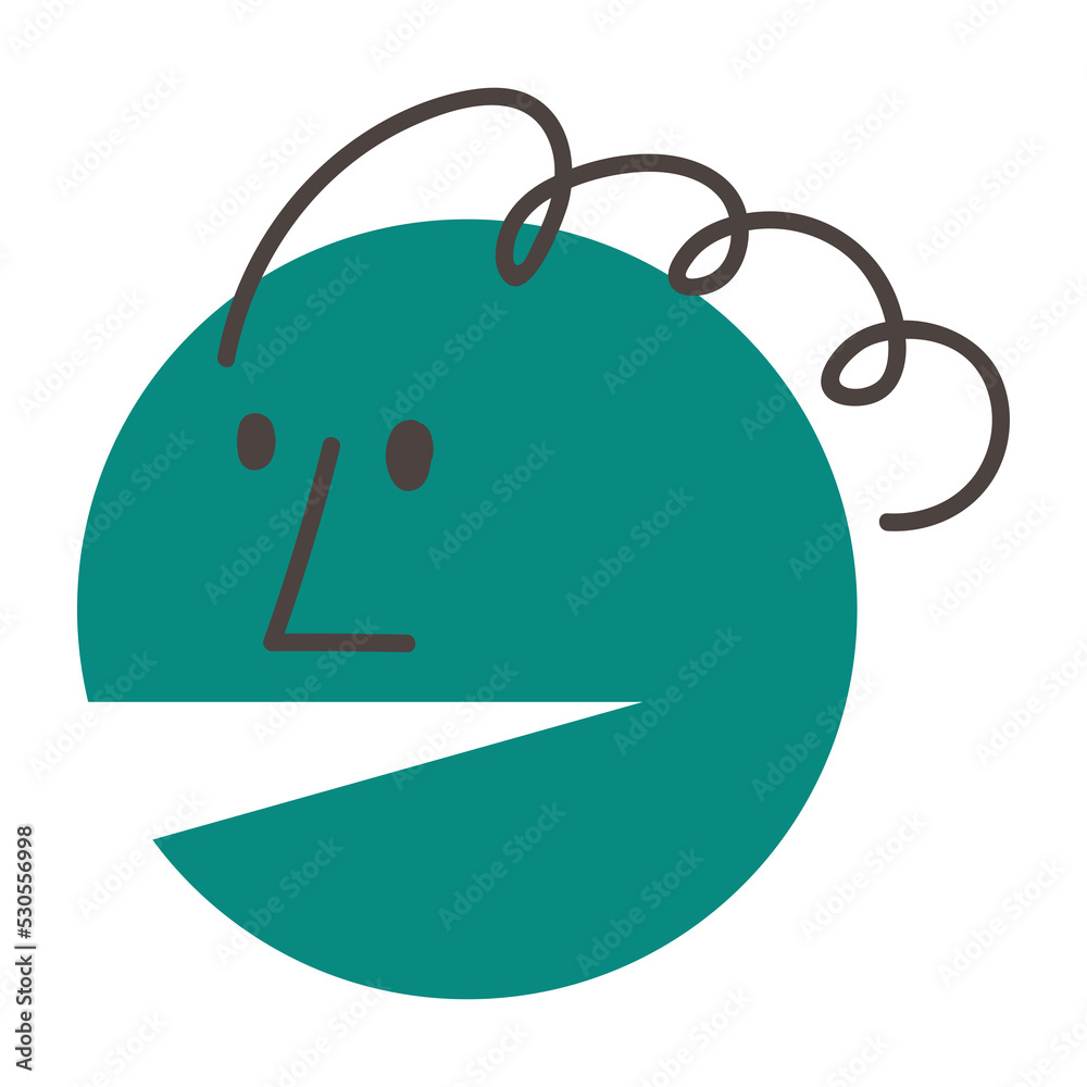 Funny talking head-round for making dialogues. Cartoon illustration ...