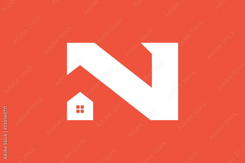 Design of N logo in vector format for construction, building, homes ...
