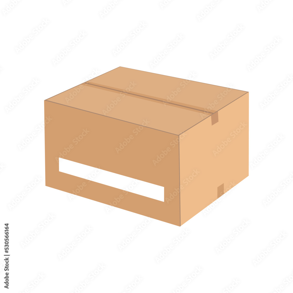 Poster Vector Photo Realistic Empty Cardboard Crates Isolated On White ...
