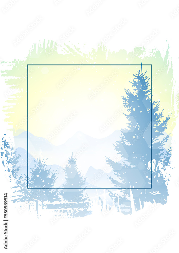 Winter landscape. Snowy background. Snowdrifts. Snowfall. Clear blue ...