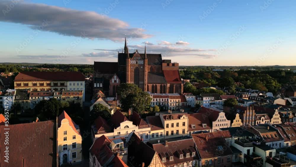 Stockvideon St. George Church the nave is 36m high Gorgeous aerial view ...