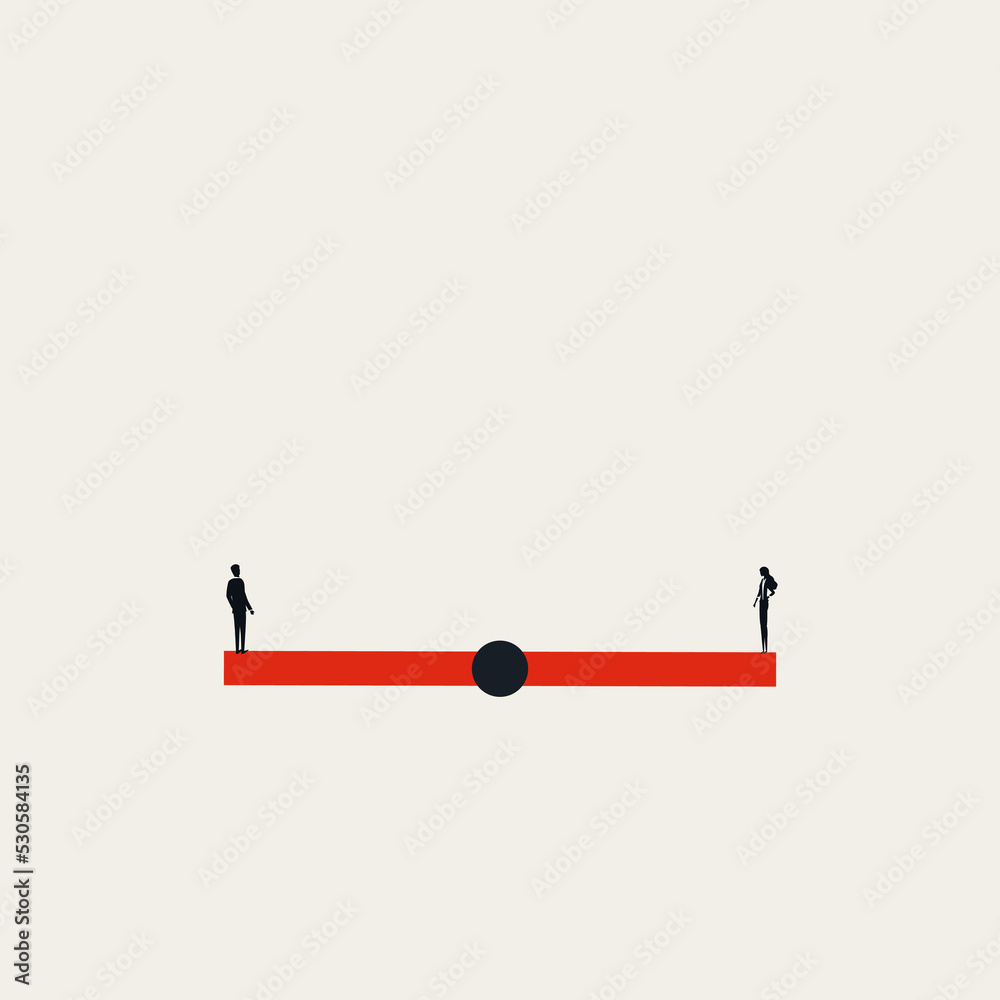 Business equality vector concept. Symbol of equal rights, opportunities ...