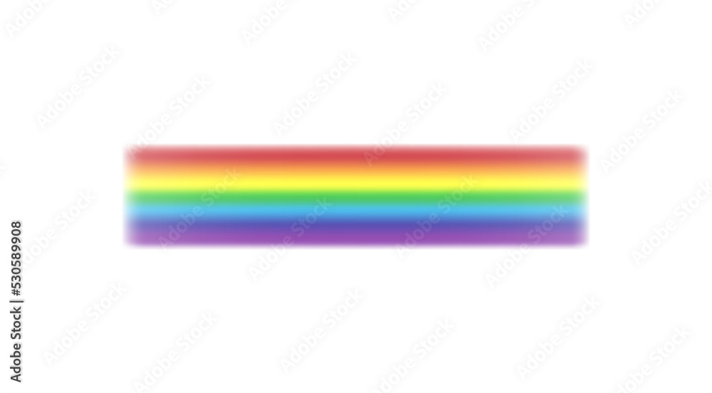 Mockup rainbow spectrum straight element, realistic vector illustration ...