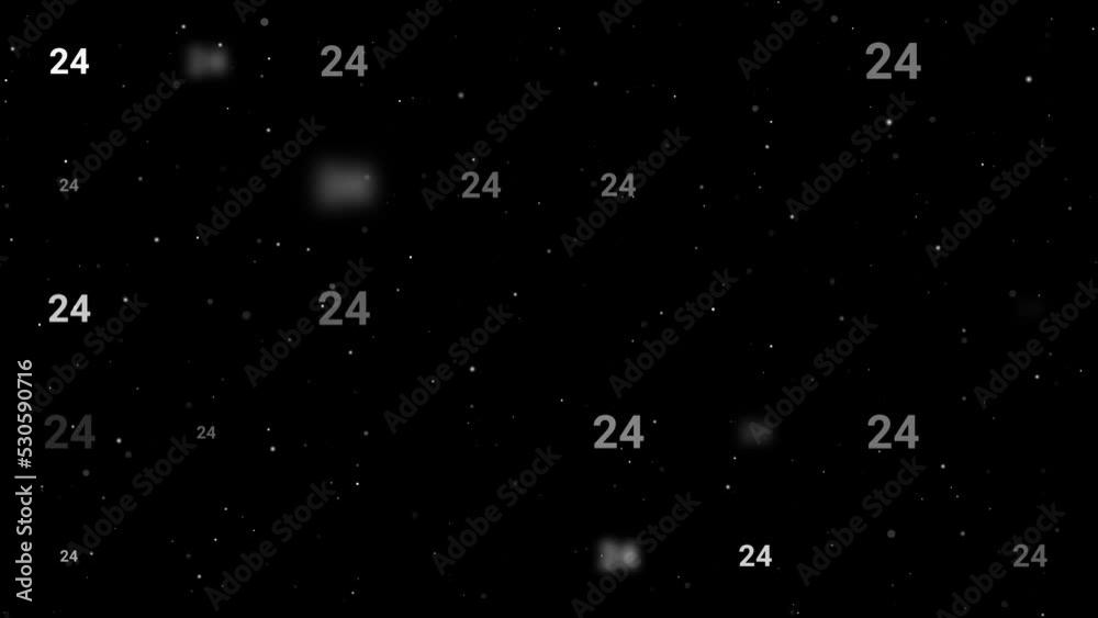 Template animation of evenly spaced around the clock symbols of ...