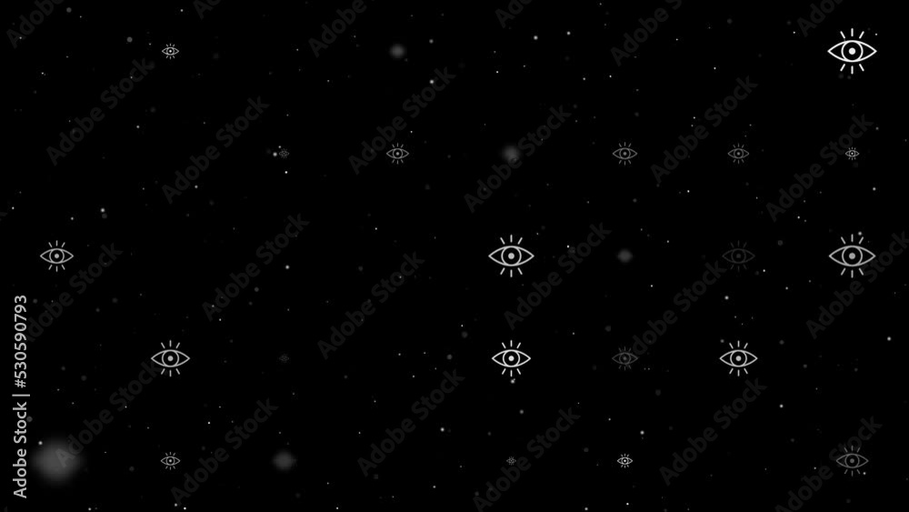 Template animation of evenly spaced vision symbols of different sizes ...