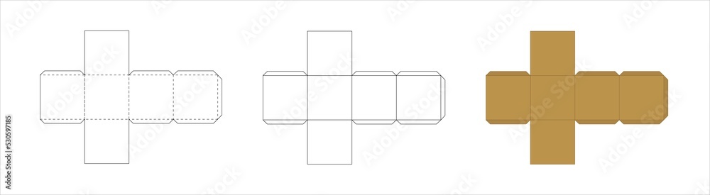 Square Paper Box Template