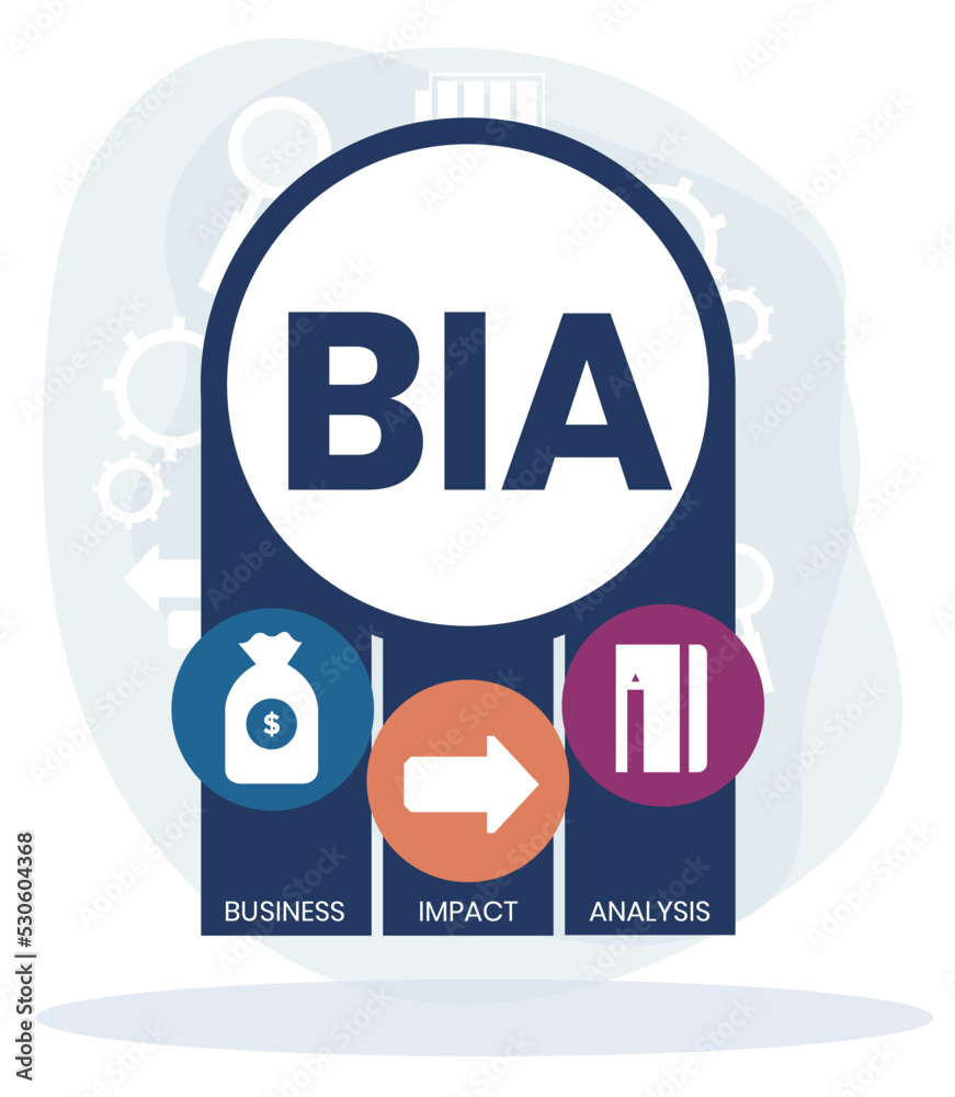 BIA - Business Impact Analysis acronym, concept background Stock Vector ...