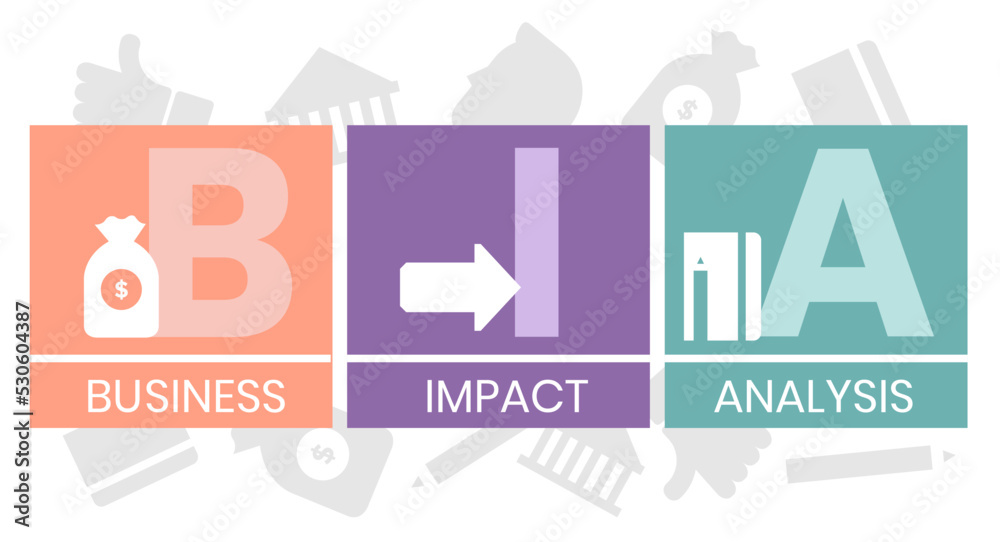 BIA - Business Impact Analysis acronym, concept background Stock Vector ...