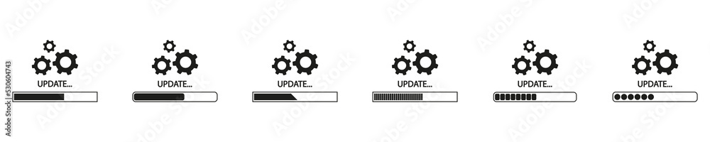 Software update vector icon. Loading process. Filled refresh icon for ...