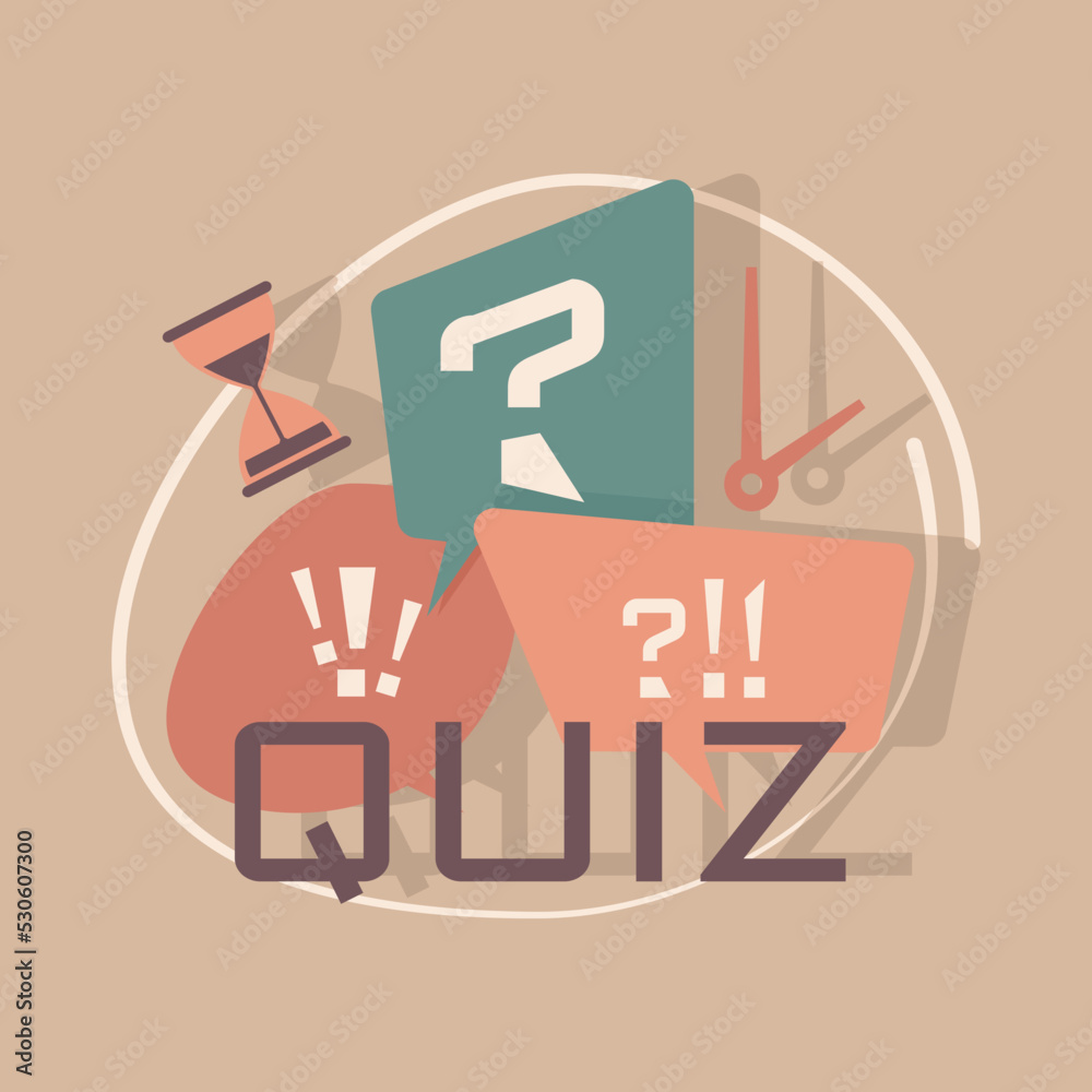 Quiz contest, questionnaires, questions and answers concept. Speech ...
