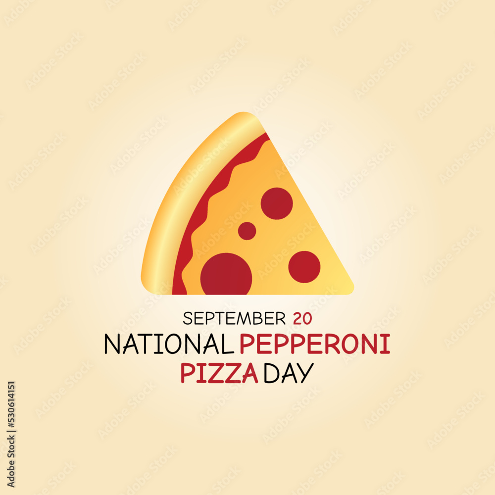vector graphic of national pepperoni pizza day good for national ...