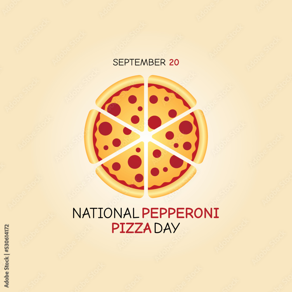 vector graphic of national pepperoni pizza day good for national ...
