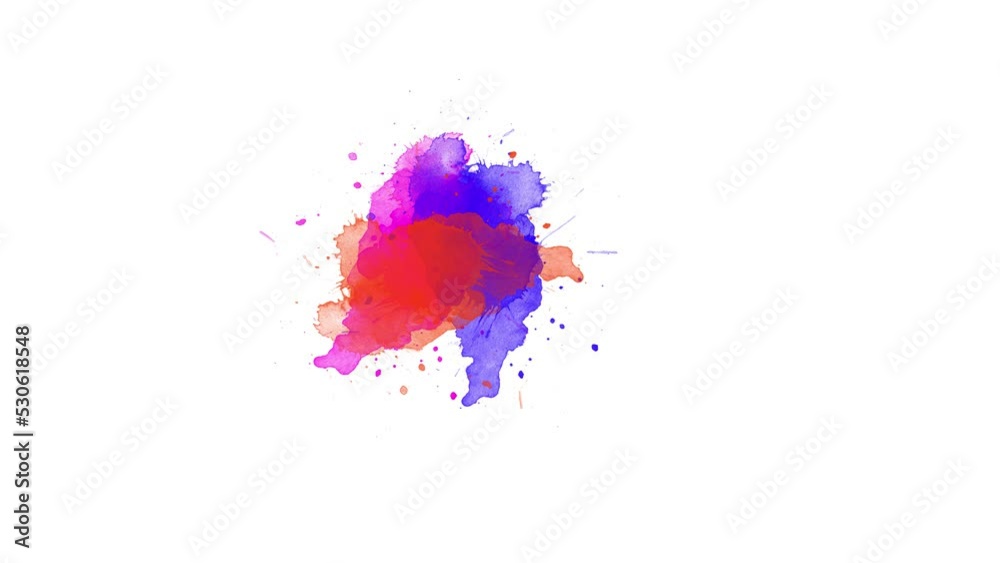 Ink brush stroke transition. Ink splash. Abstract ink brush blot, splat ...
