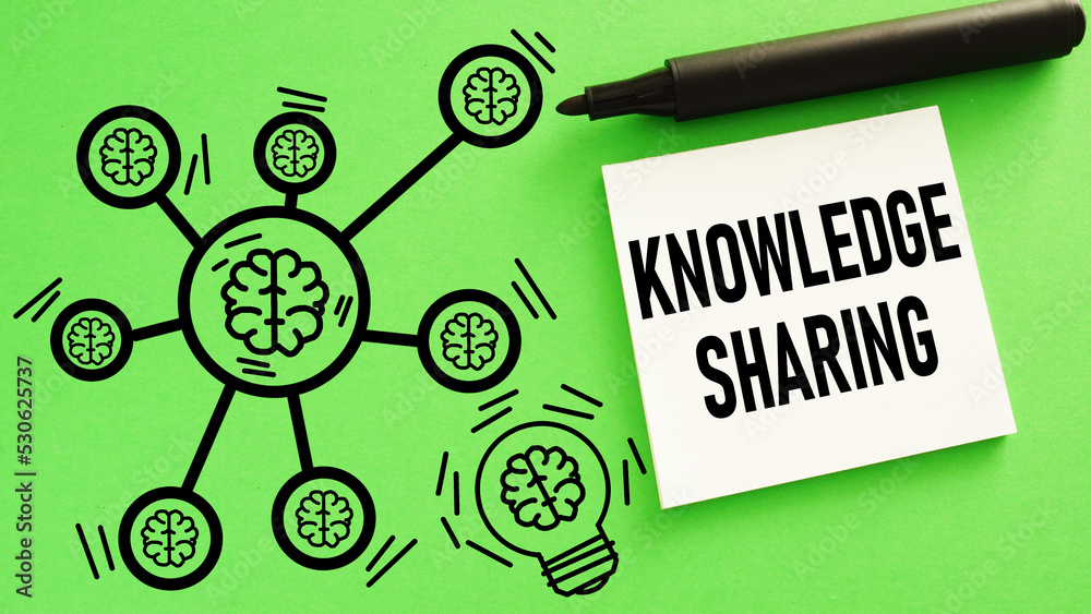 Knowledge Sharing is shown using the text Stock Photo | Adobe Stock