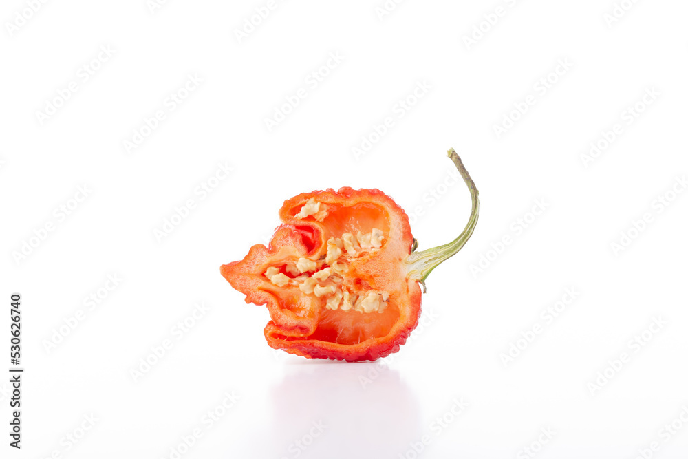 Red Carolina Reaper Red Trinidad Moruga Scorpion Pepper Chili Half Cut ...
