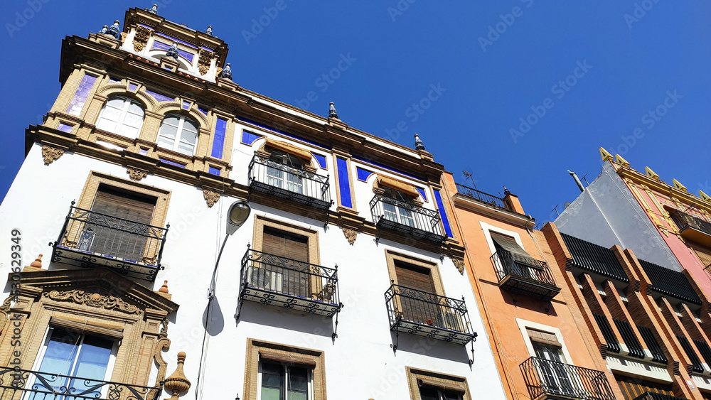 Historic buildings and monuments of Seville, Spain. Architectural ...