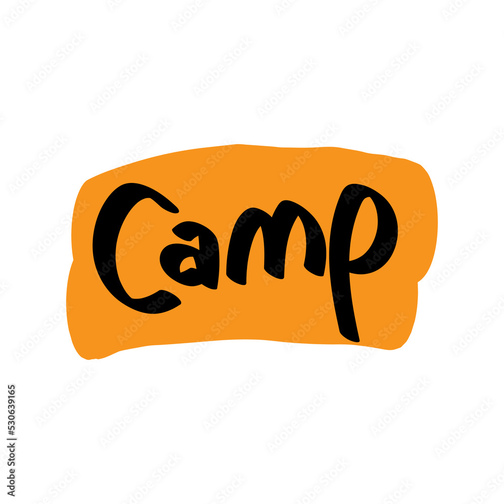 Camp, Gen Z's Slang Word Sticker in EPS Vector Stock Vector | Adobe Stock