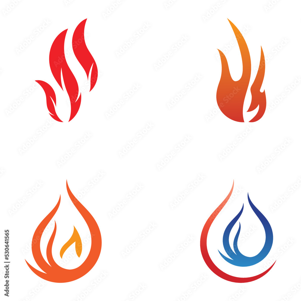 blazing fire, embers, fireball logo and symbol vector image. with ...