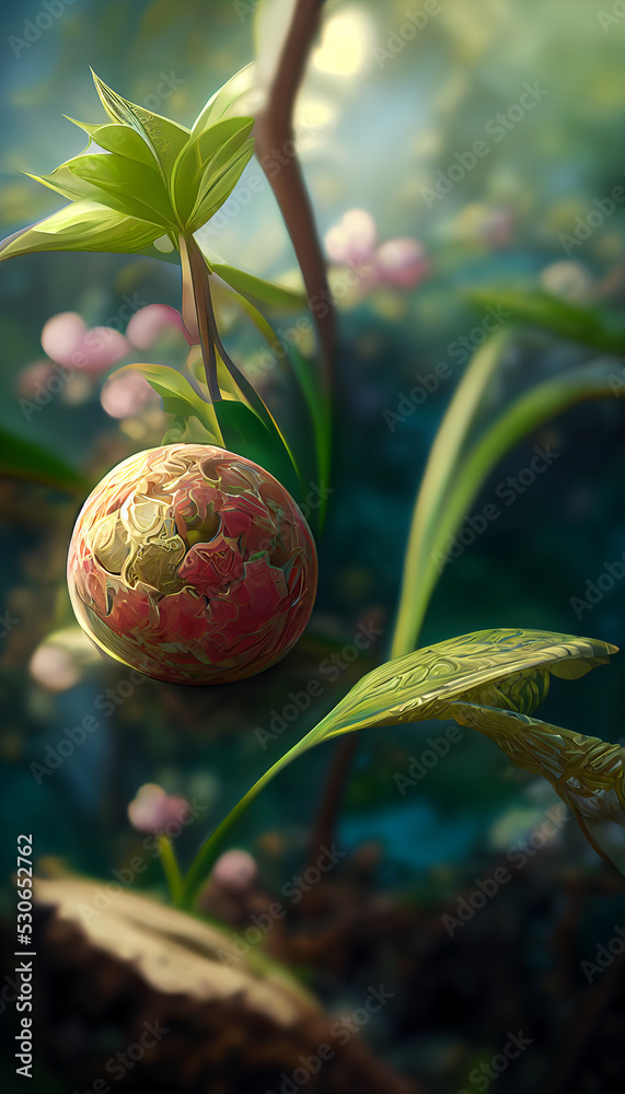 3d sphere render key visual Digital Art Illustration Painting Hyper ...