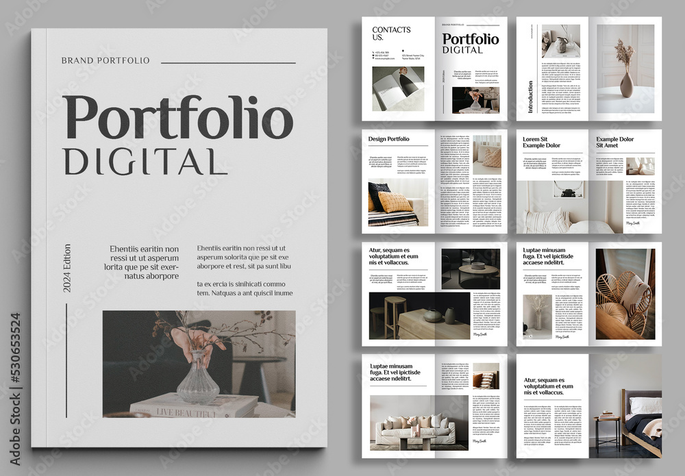 Modern Portfolio Layout Stock Template | Adobe Stock